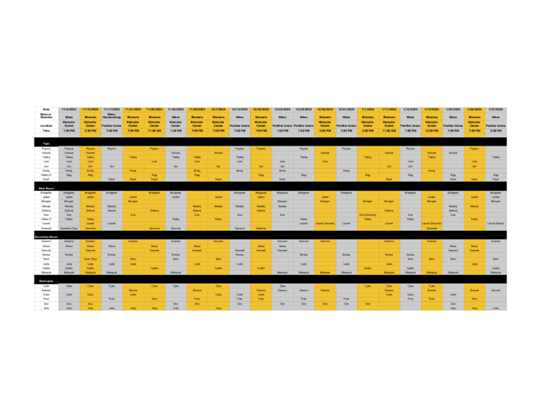 2023-2024 Basketball Schedule 1st Semester | PDF