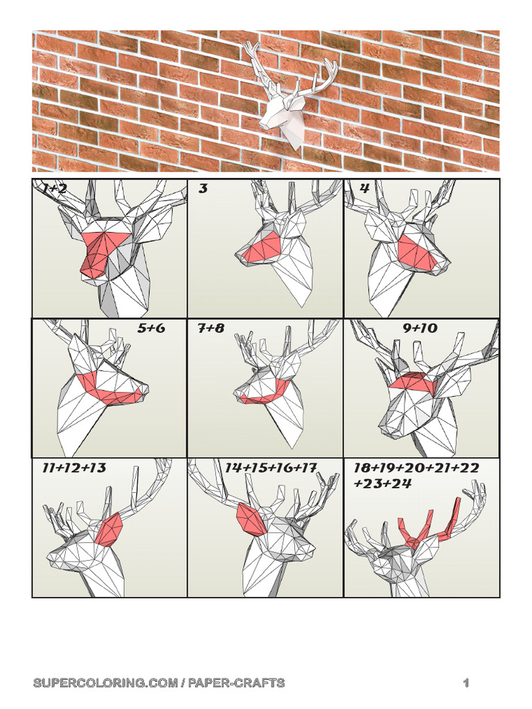 Head Deer 2 Paper Crafts | PDF
