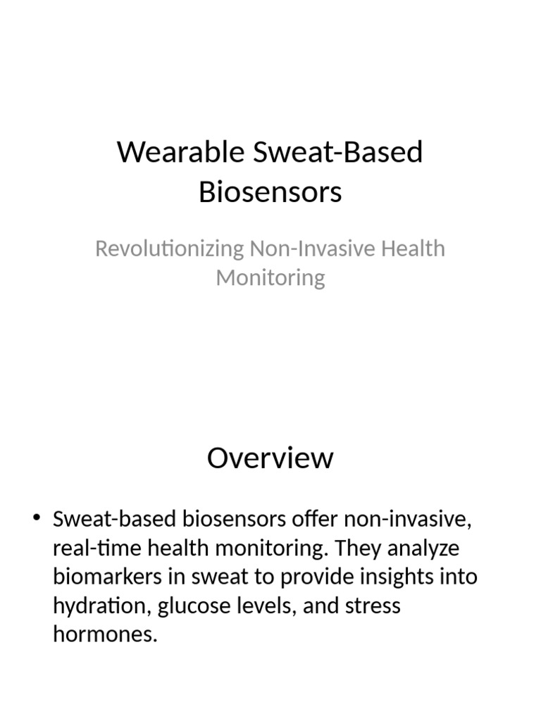 Wearable Sweat Sensors for Health | PDF