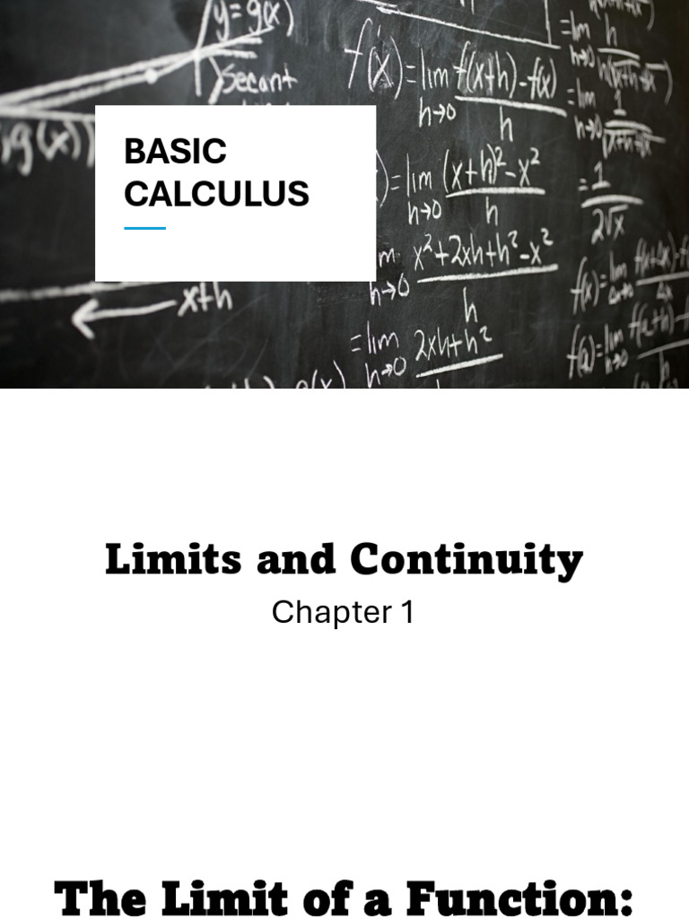 Calculus: Limits and Continuity Basics | PDF