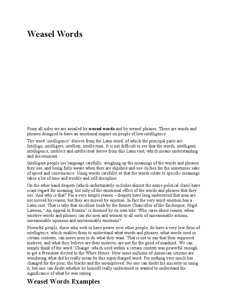 Weasel Words | PDF | Sigmund Freud | Carl Jung