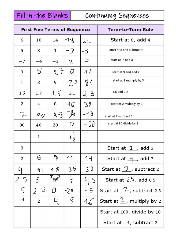 Kami Export - Isabel Salazar Sanz - Continuing Sequences Fill in The ...