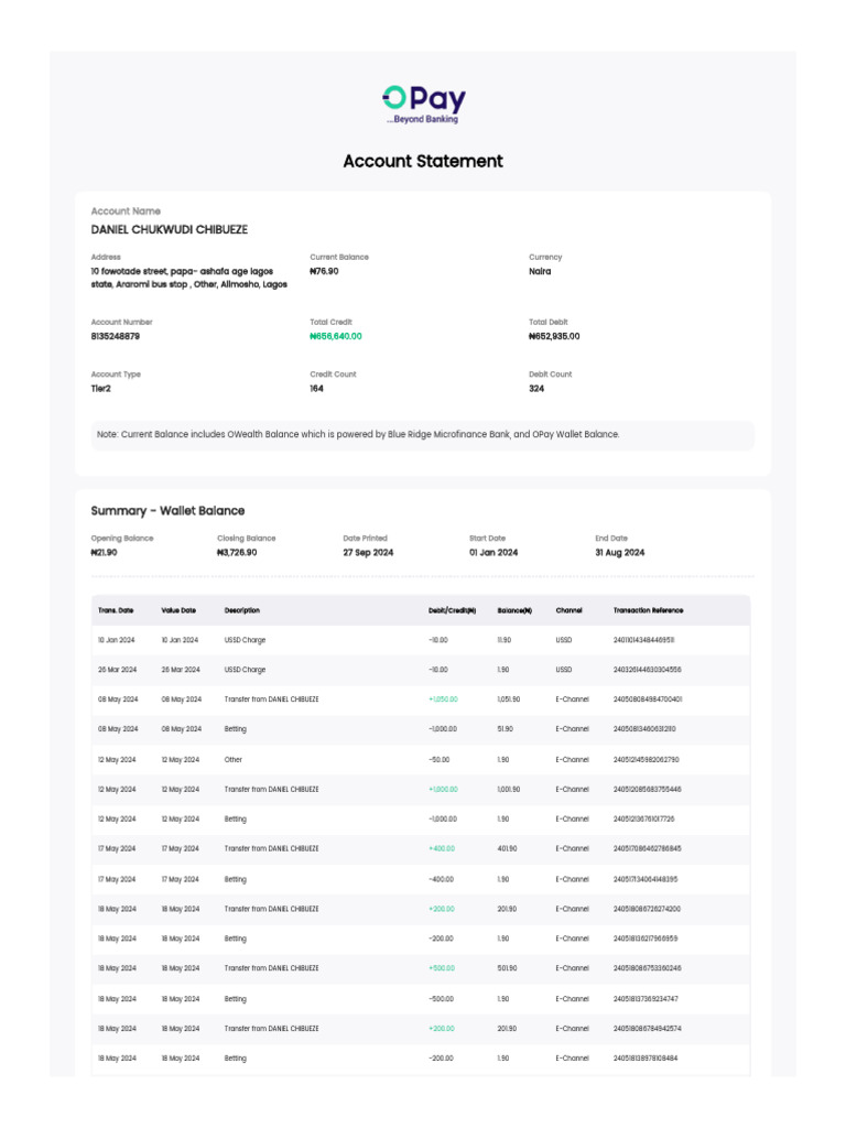 Copy1-DANIEL CHUKWUDI CHIBUEZE - 8135248879 - 20240927224433 | PDF | Debits And Credits | Business
