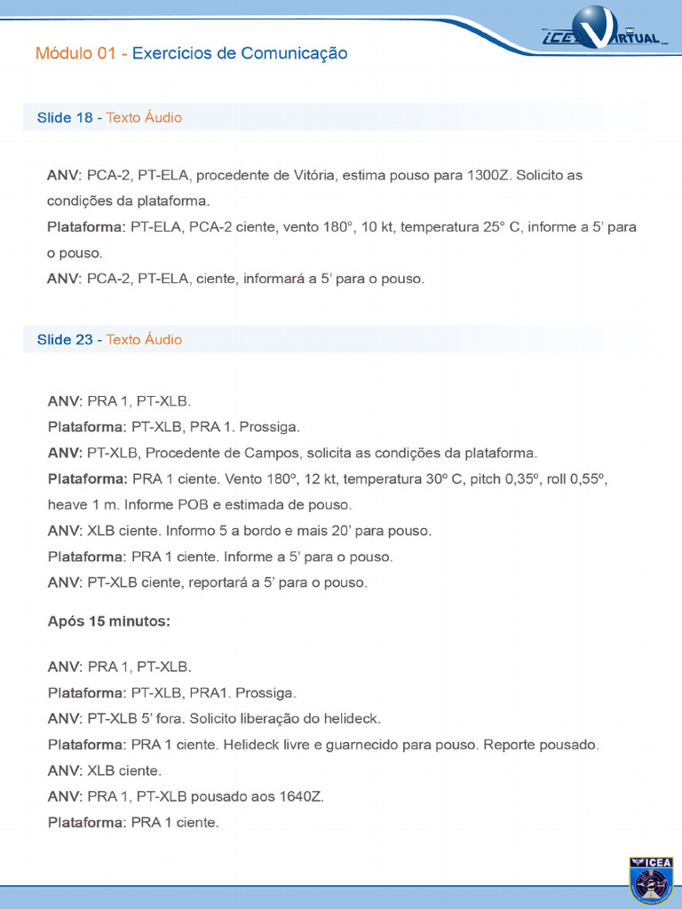 Modulo01 ExerciciosComunicacao | PDF
