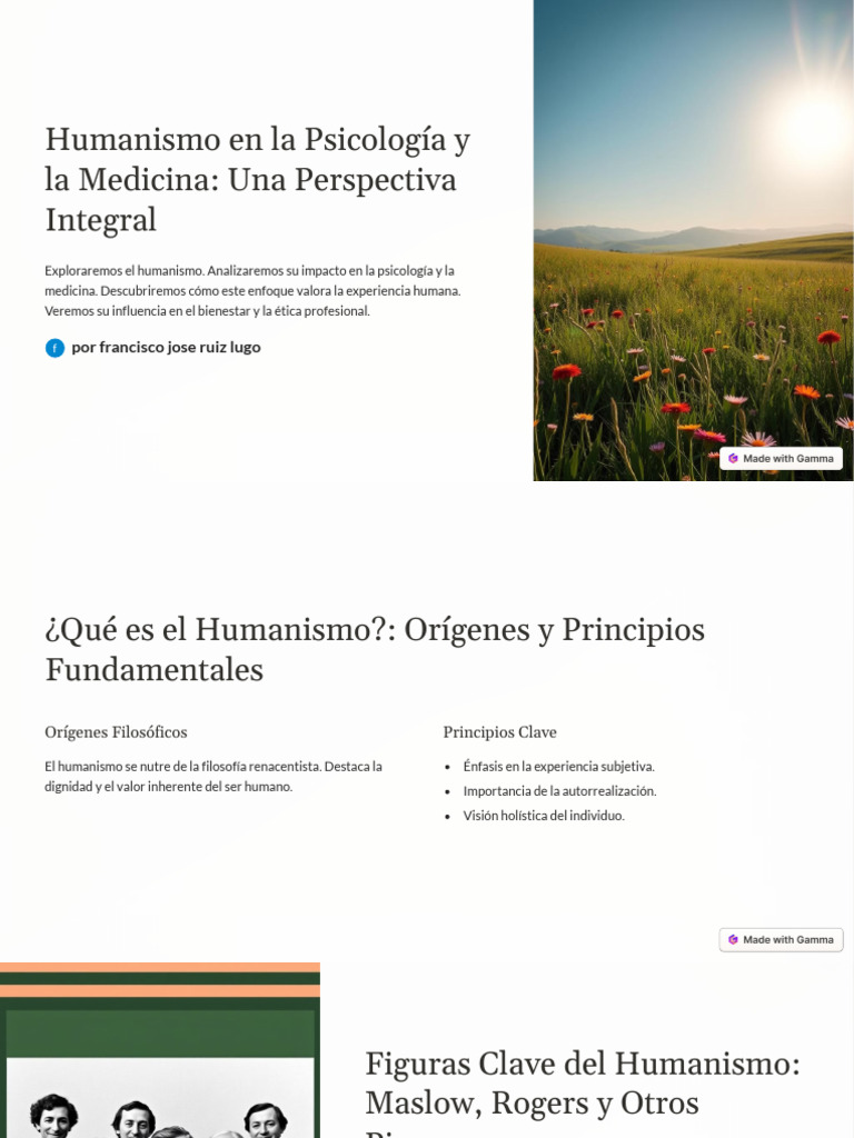 Humanismo en La Psicologia y La Medicina Una Perspectiva Integral | PDF ...