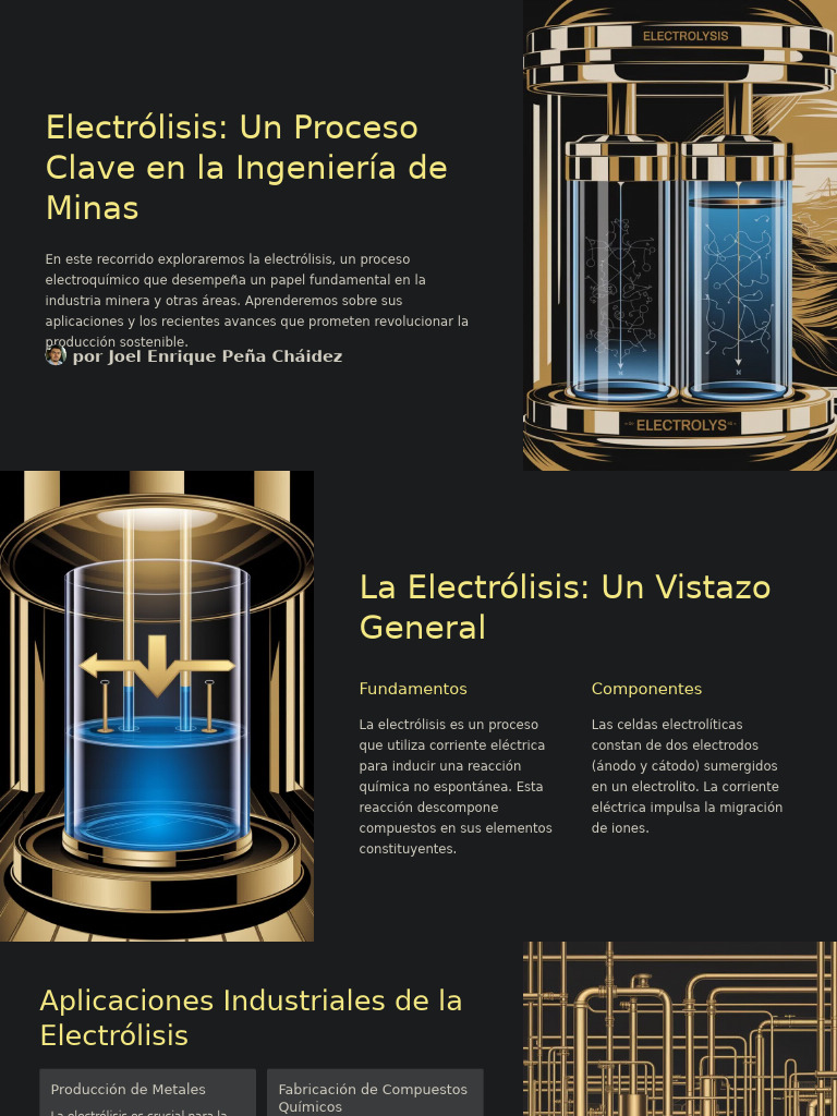 Electrólisis en la Ingeniería de Minas | PDF | Minería | Sustentabilidad