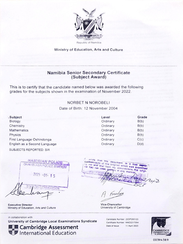 Ordinary Level Certificate Award 2022 | PDF | Educational Assessment And Evaluation | Secondary ...