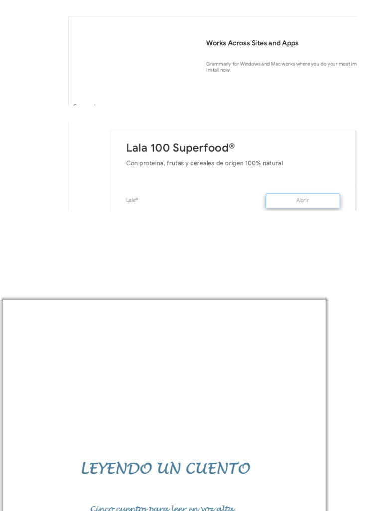 Victoria Ontiveros. Leyendo un cuento (voces) | PDF