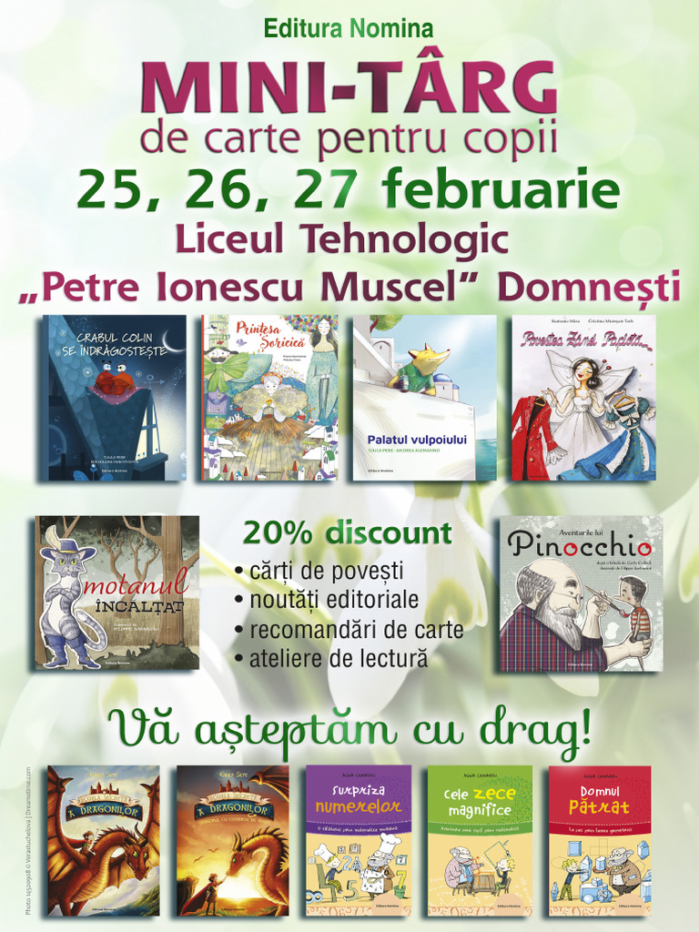 Afis A3 mini-targ Liceul Tehnologic Petre Ionescu Muscel - Domnesti | PDF