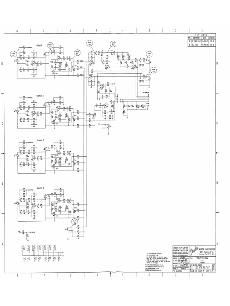 Fender LTB PA - Schematic | PDF