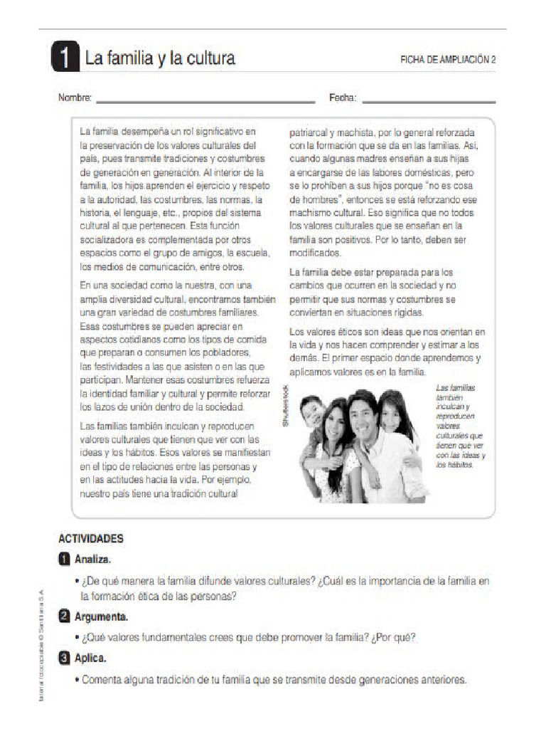Familia y Cultura | PDF