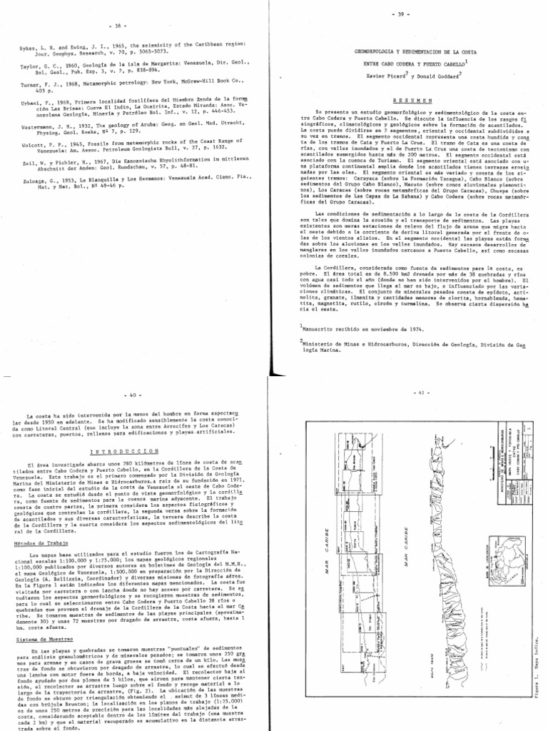Geomorfologia Sedimentologia Cabo Codera Puerto Cabello | PDF
