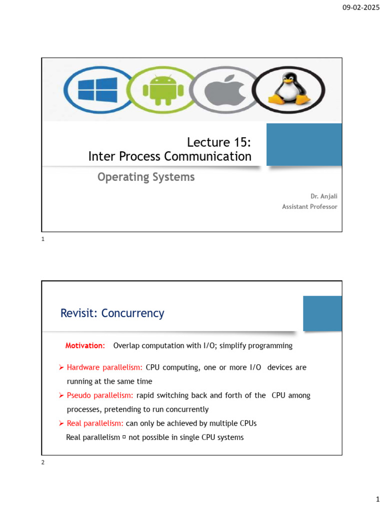 lec15 | PDF | Process (Computing) | Computer Programming