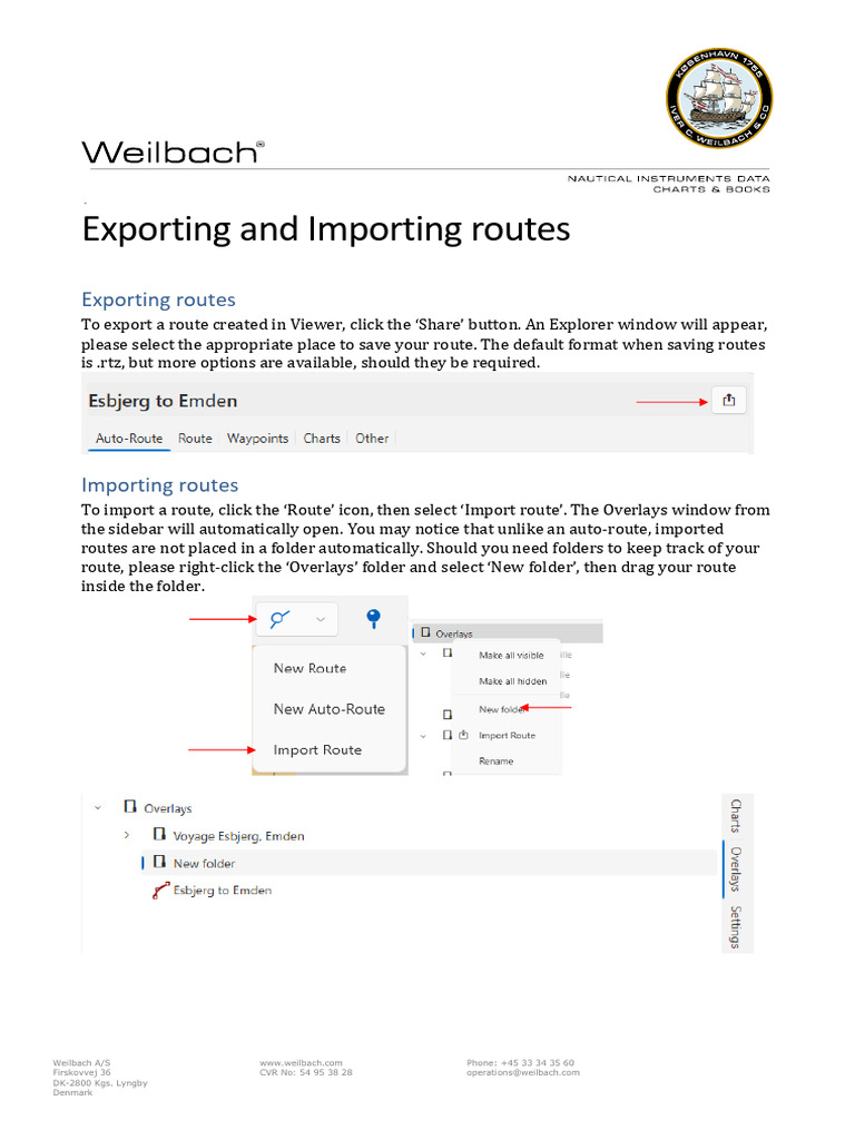 1.0 How To Export and Import Routes | PDF