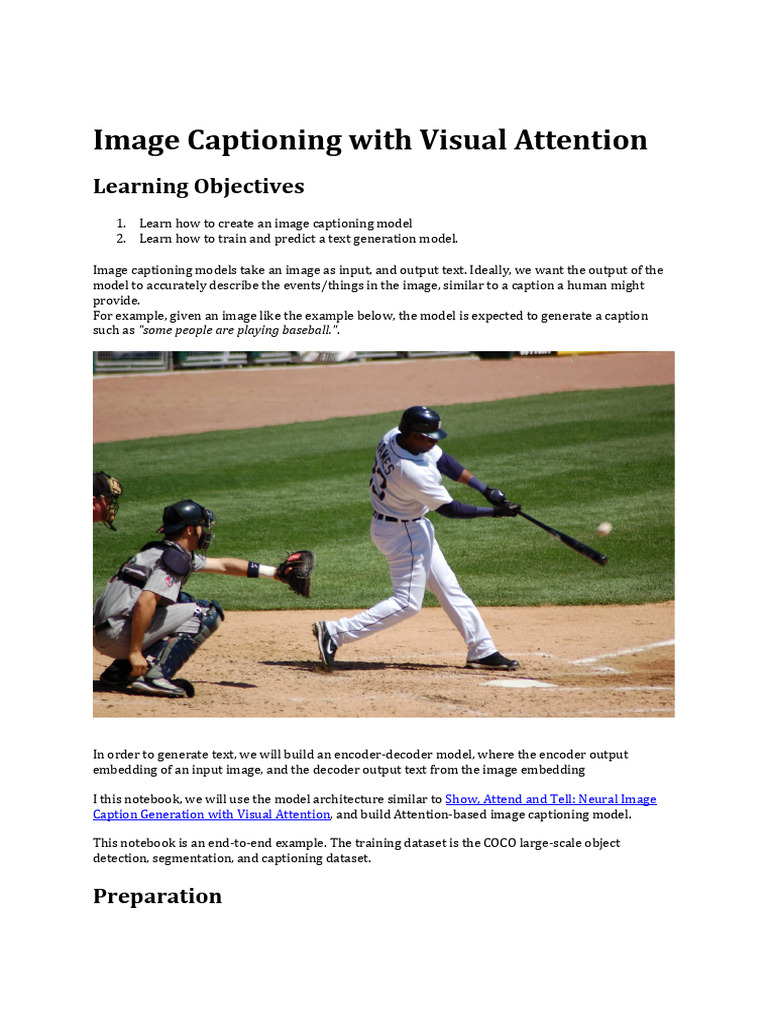 Image Captioning With Visual Attention PDF | PDF | Computing