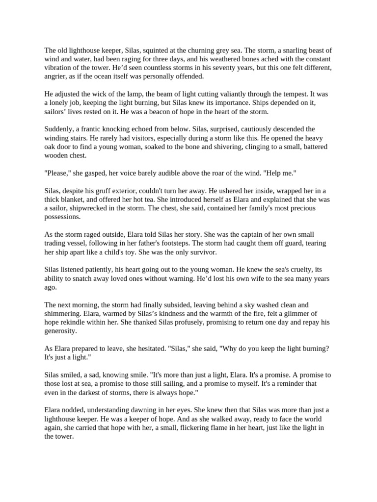 The Old Lighthouse Keeper | PDF