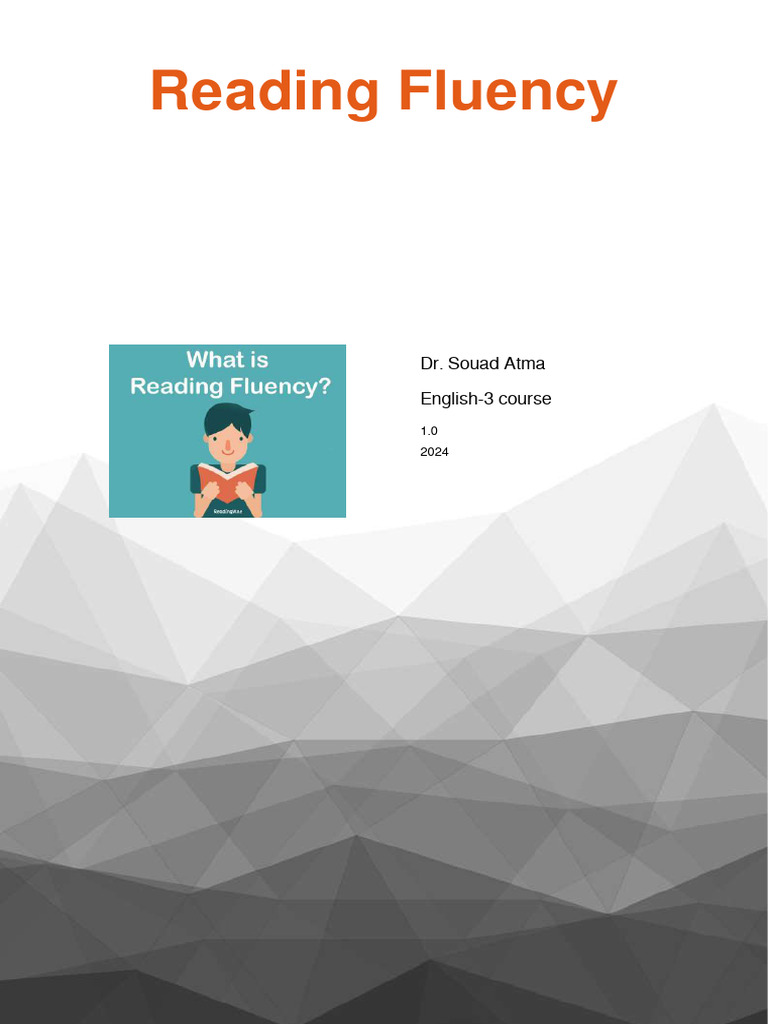 Enhancing Reading Fluency Skills | PDF | Fluency | Reading Comprehension