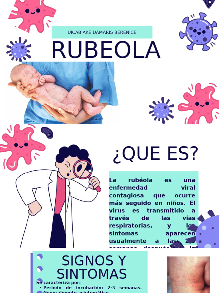 Signos y síntomas de la rubéola | PDF