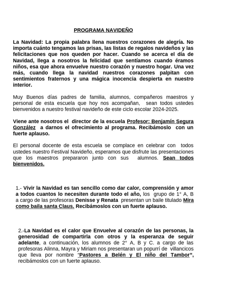 PROGRAMA Festival Navideño | PDF | Navidad