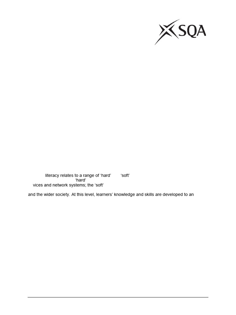 Sqa Brief Network Literacy (H7ea46) | PDF | Educational Assessment ...