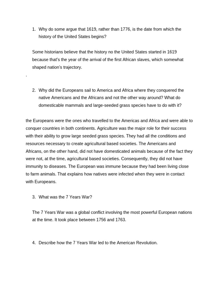 History 10 - The American Revolution | PDF