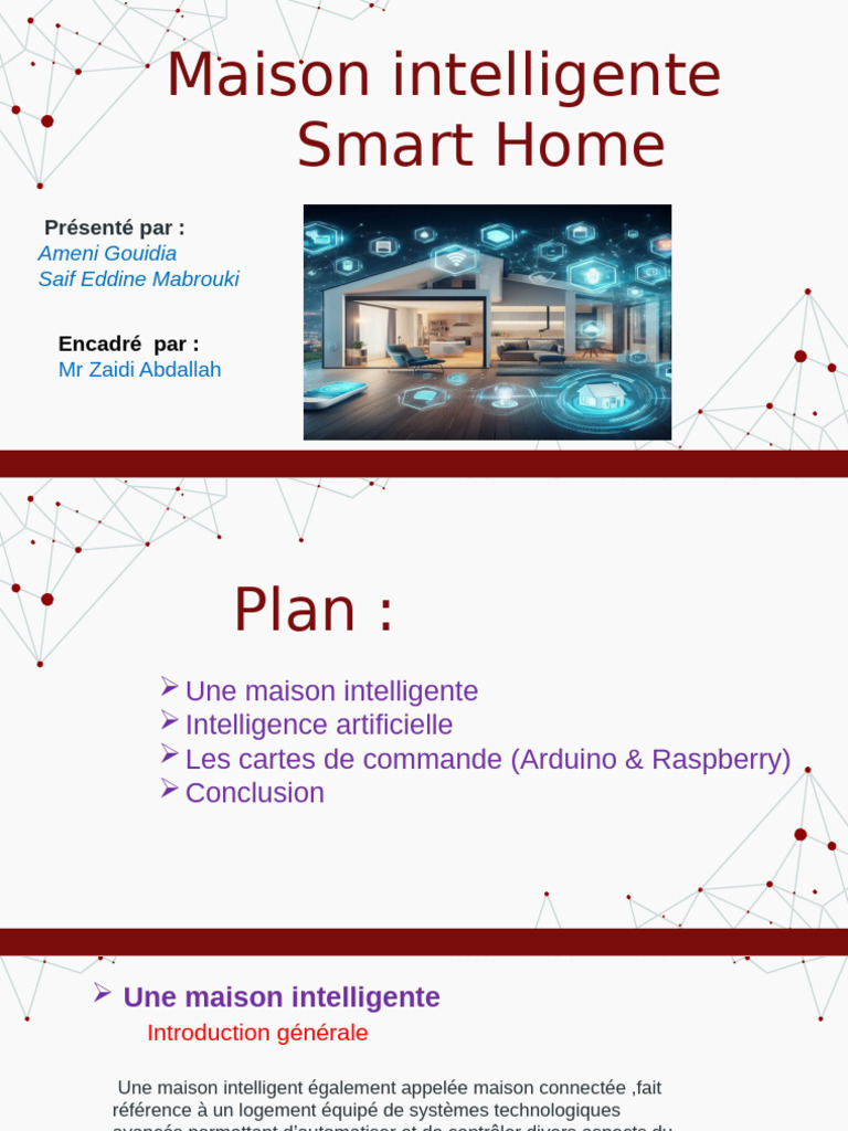 Smart Home Project | PDF | Domotique | Intelligence artificielle
