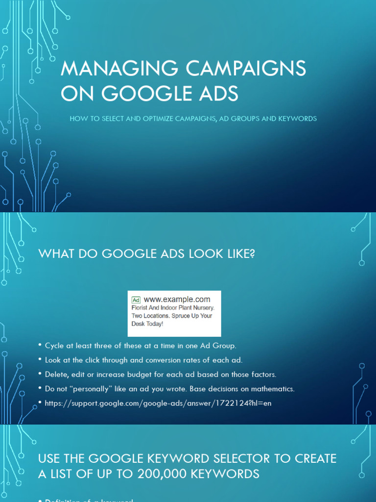 Managing Campaigns on Google Ads | PDF