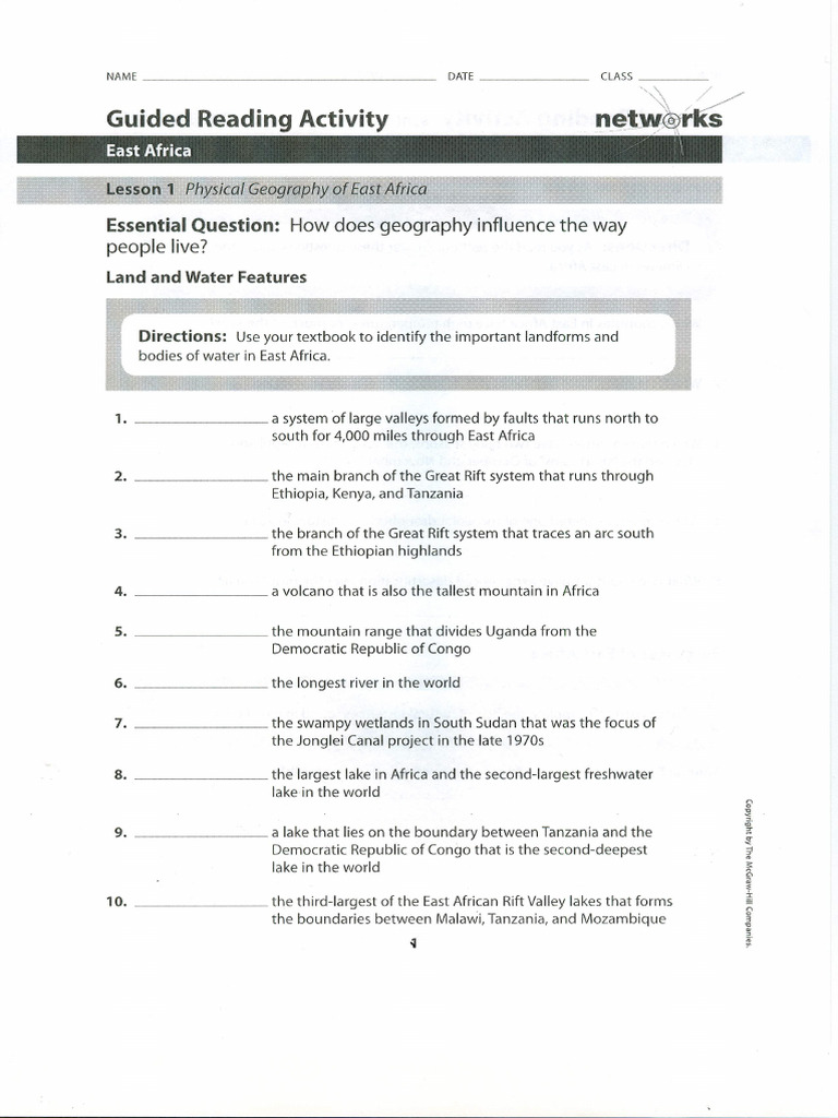 Sec 1 Guided Reading | PDF