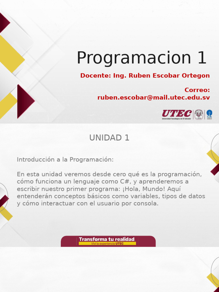 UNIDAD1 Clase01 | PDF | .NET Framework | Software de la aplicacion