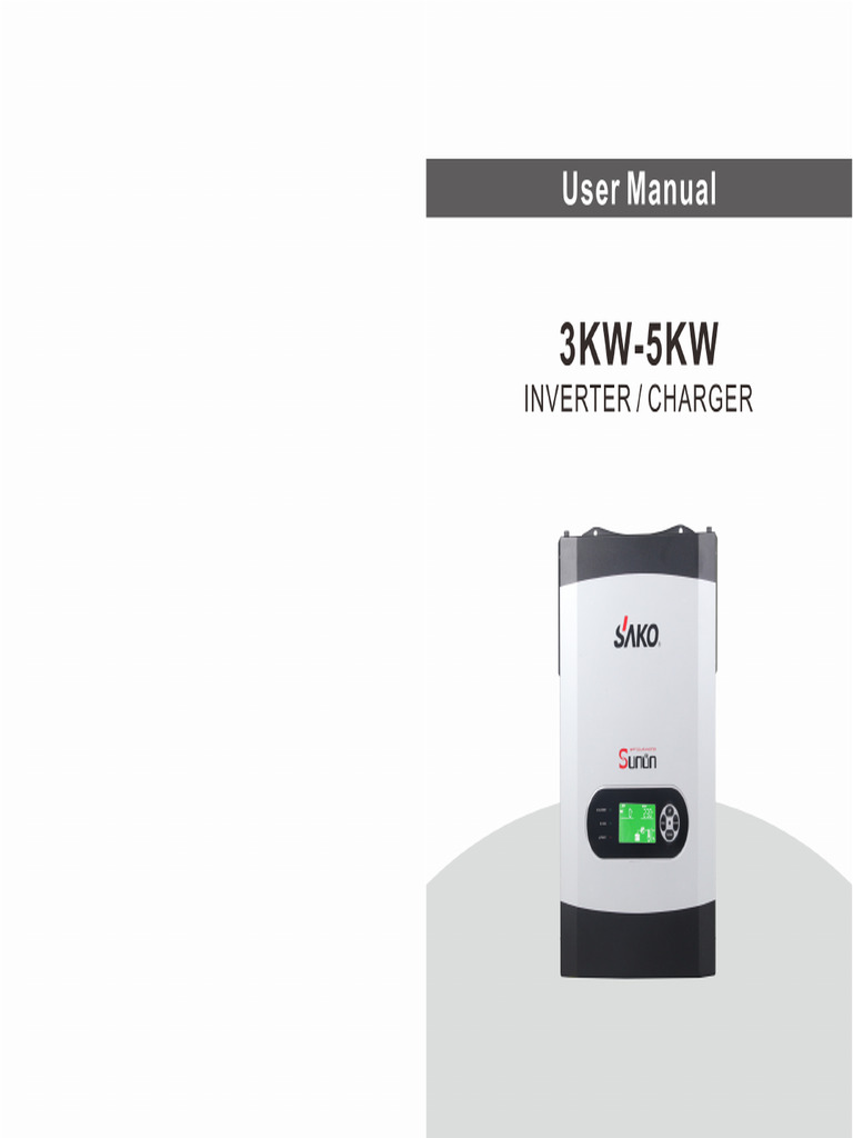 SUNON Solar Inverter User Manual | PDF