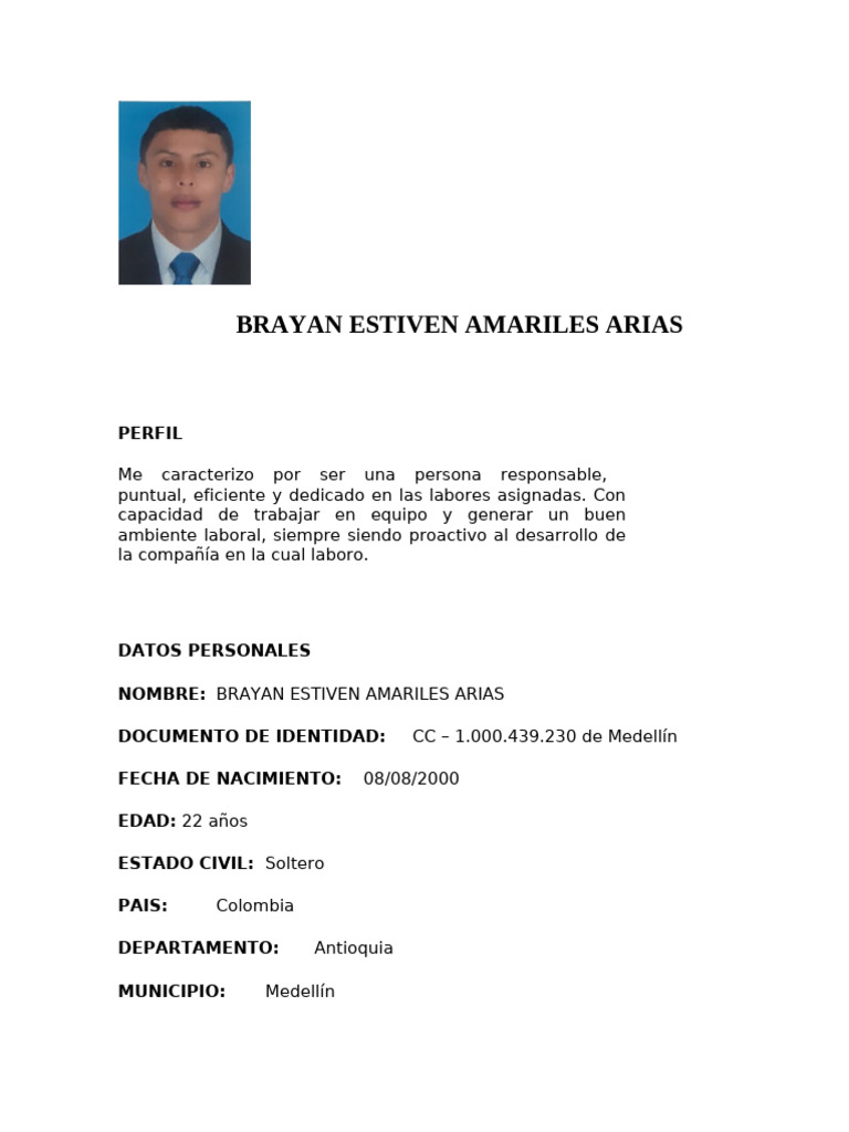 Brayan Stiven Amariles Arias | PDF
