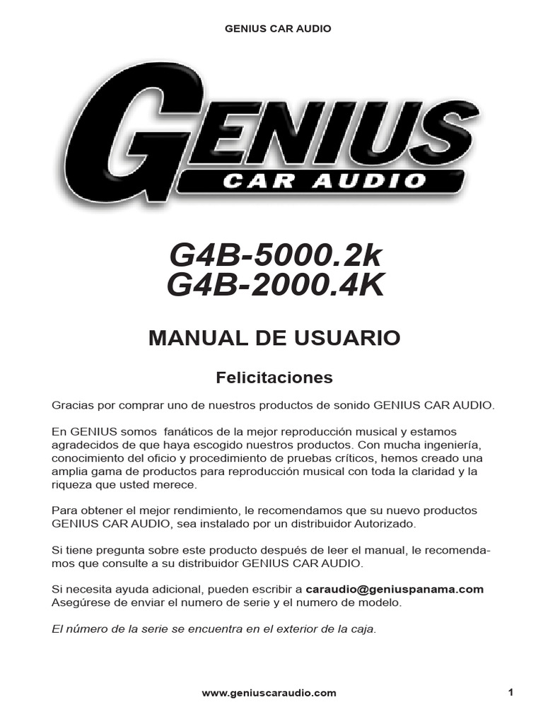 Manual Thebeast g4b 2000 4k 5000 2k | PDF | Altoparlante | Amplificador