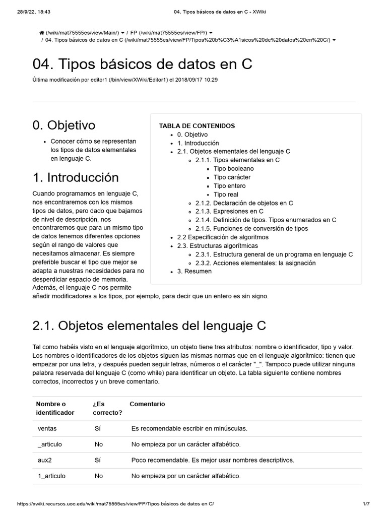 Tipos de datos en lenguaje C | PDF | Lenguaje de programación | C (lenguaje de programación)