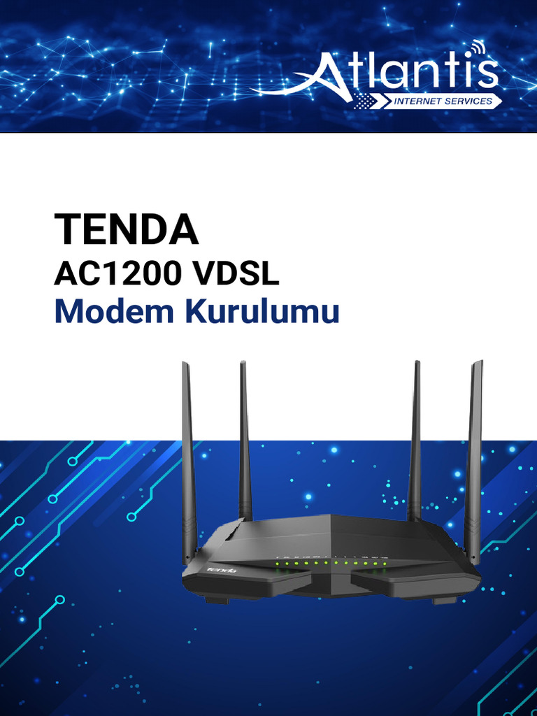 TENDA AC1200 VDSL Modem Kurulumu | PDF