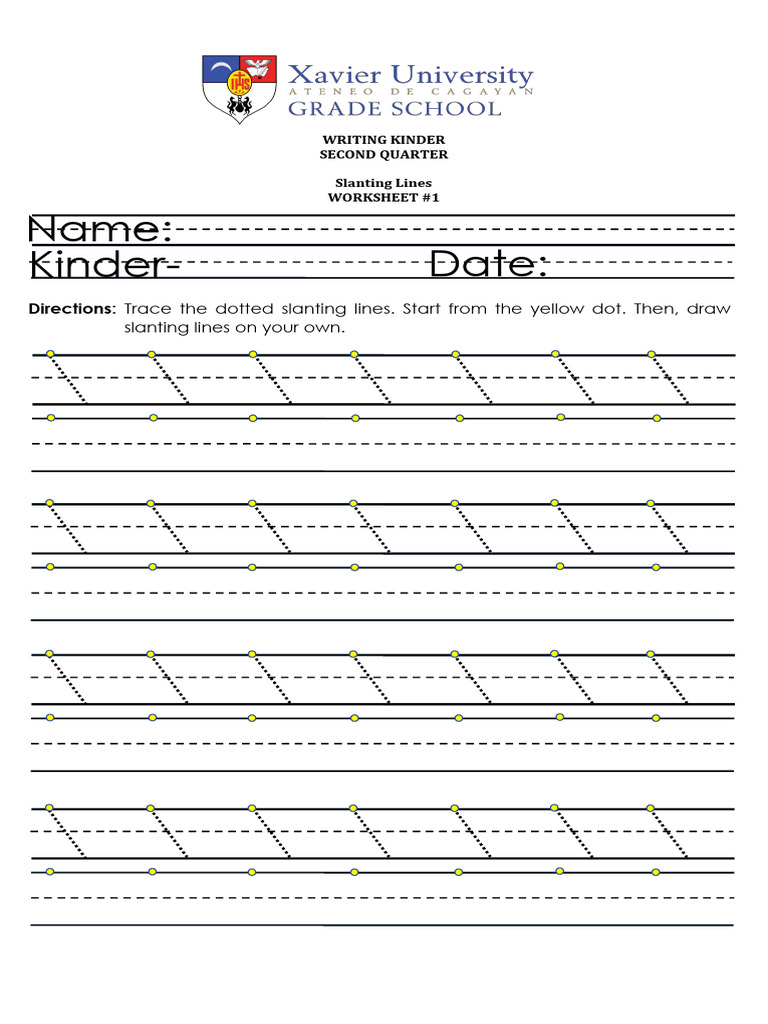 2ND Qrtr. Slanting Lines Writing | PDF