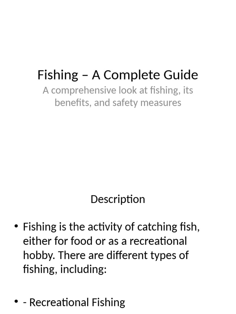 Benefits of Fishing Explained | PDF
