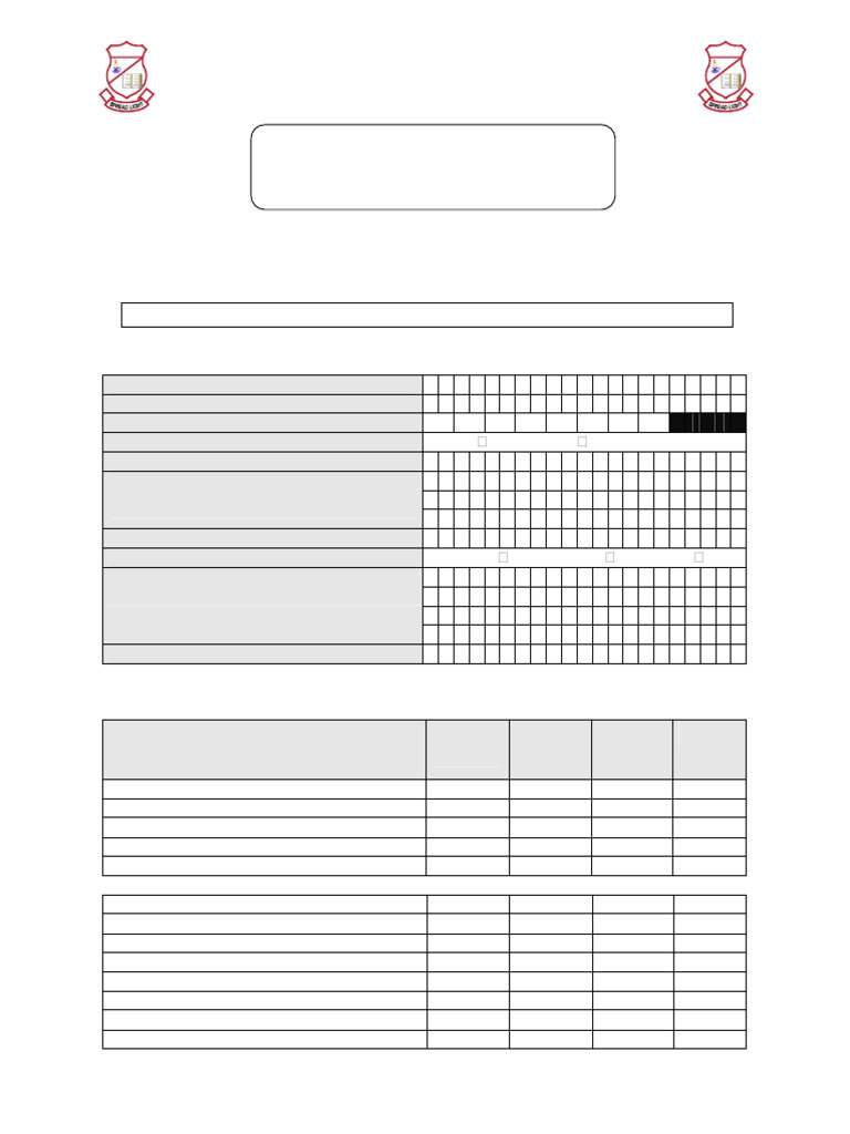 William Pitcher College Admission Form | PDF | Educational Stages