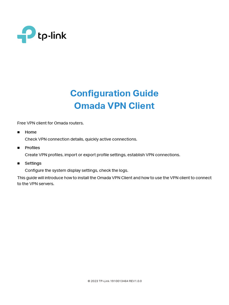 Omada VPN Client Configuraion Guide | PDF | Computer Network | Virtual ...