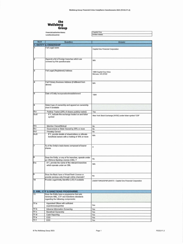 Wolfsberg FCCQ Cof 5.16.2024 | PDF