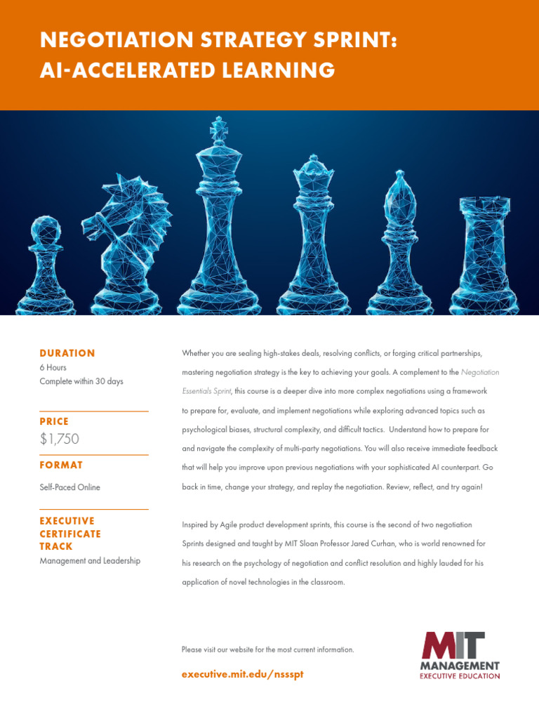 Negotiation Strategy Sprint Brochure | PDF | Negotiation | Agile ...