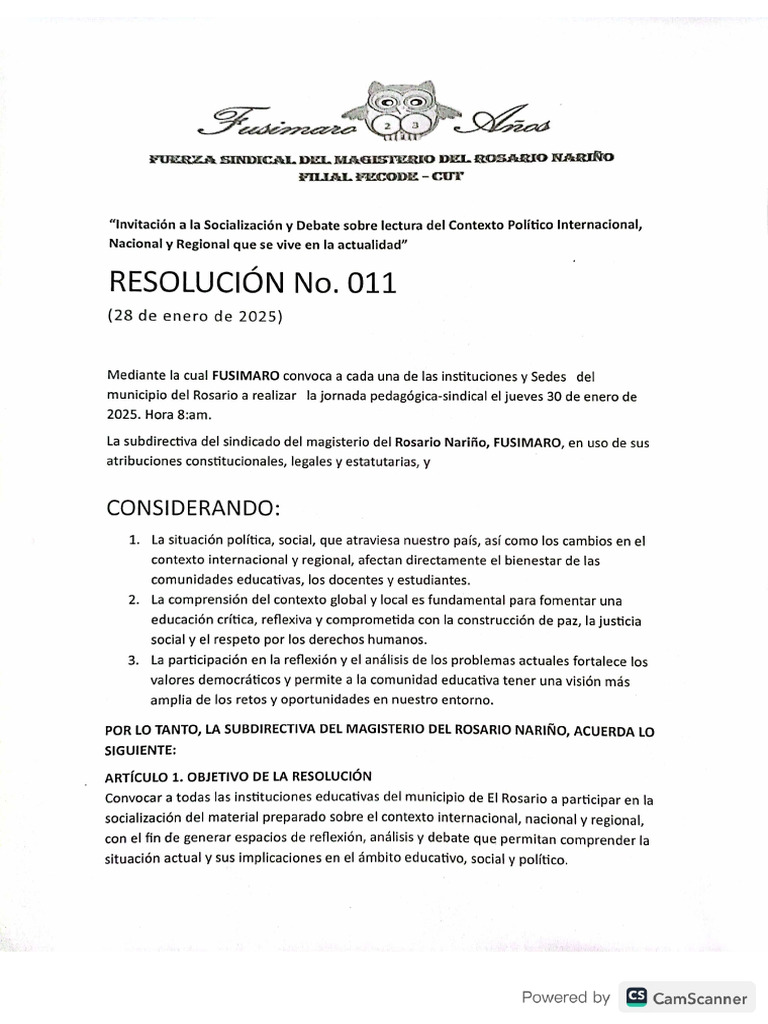 Socialización y Debate Sobre Lectura Del Contexto Político ...