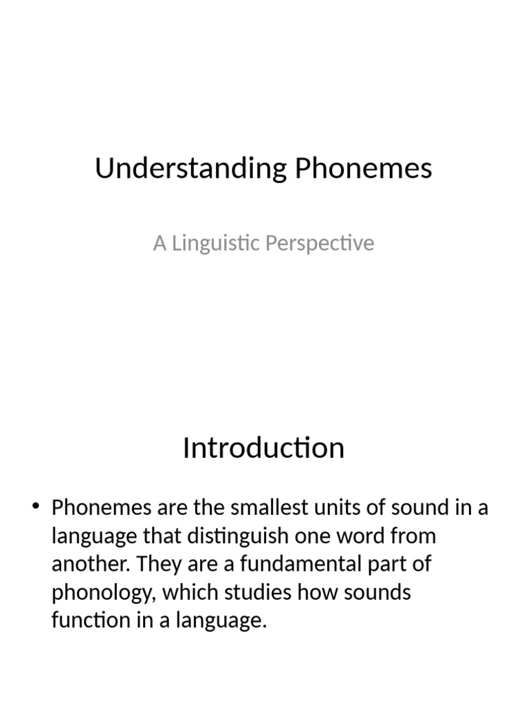 Phonemes Presentation | PDF