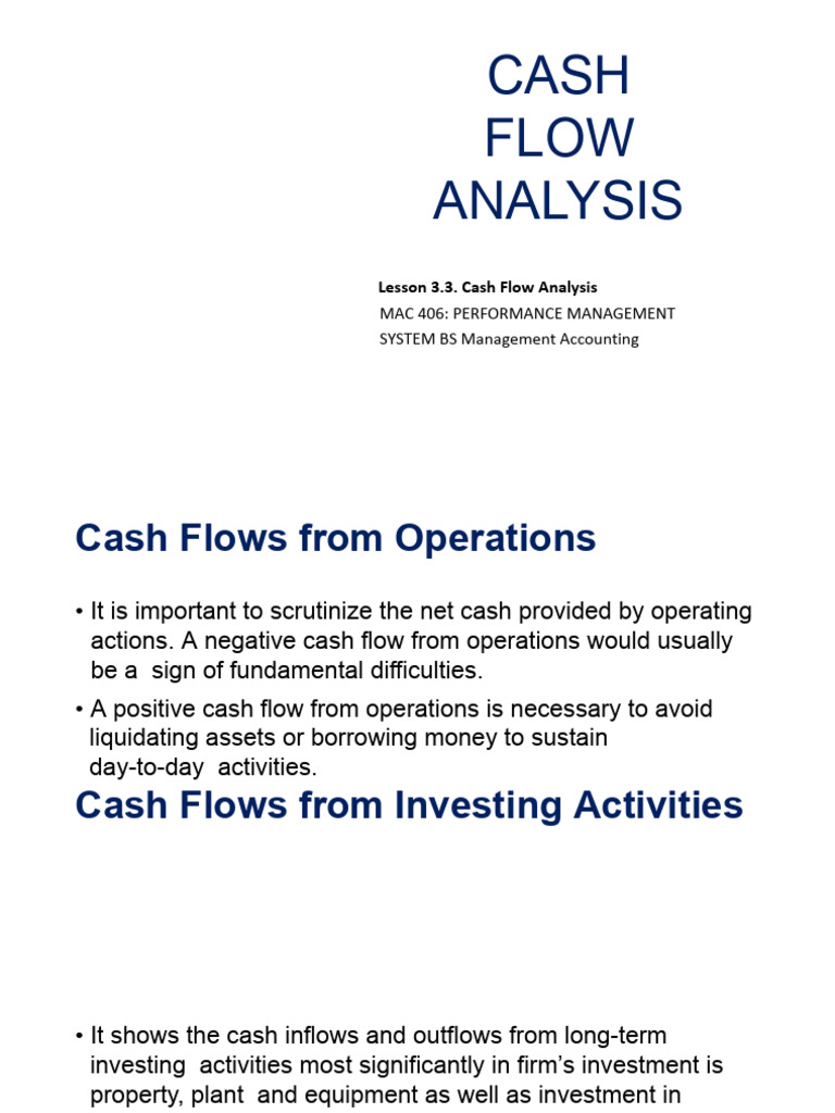 Cash Flow Analysis | PDF