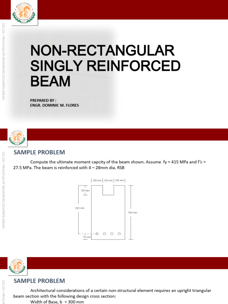 Non-Rectangular Beam Design Guide | PDF | Reinforced Concrete | Beam (Structure)