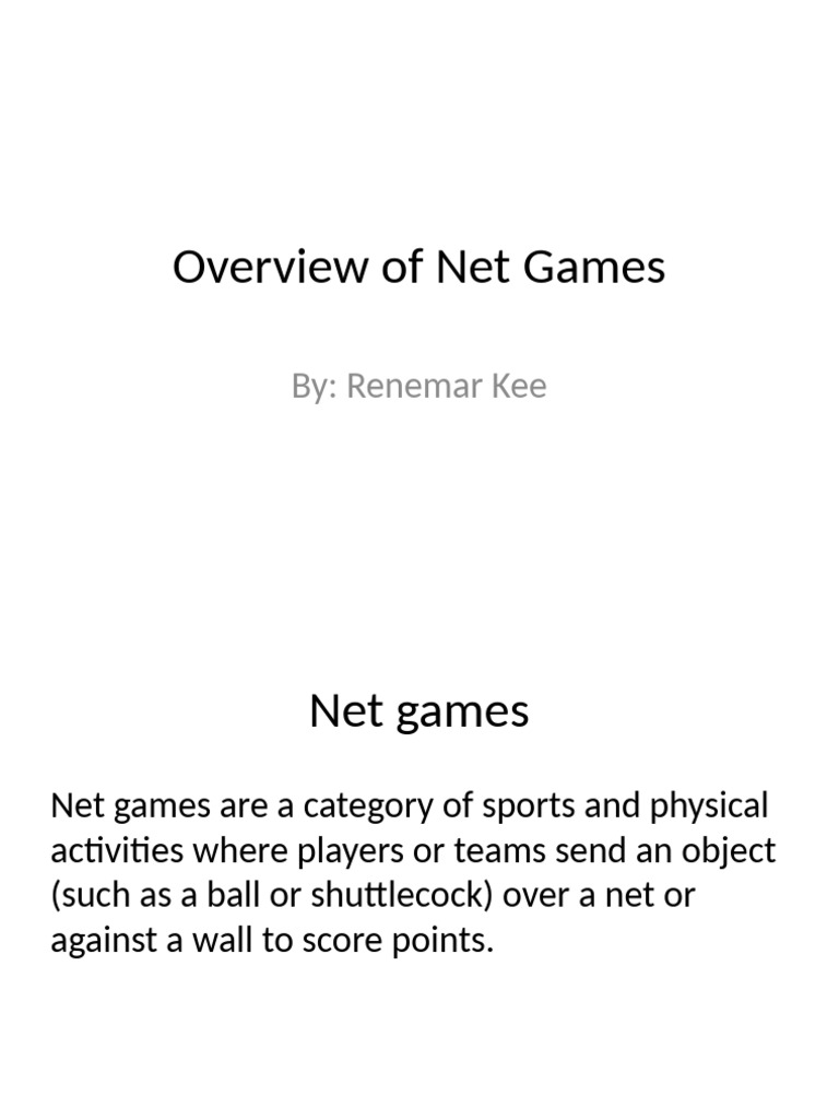 Net Wall Games Presentation | PDF