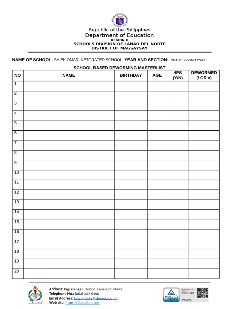 deworming-masterlist | PDF