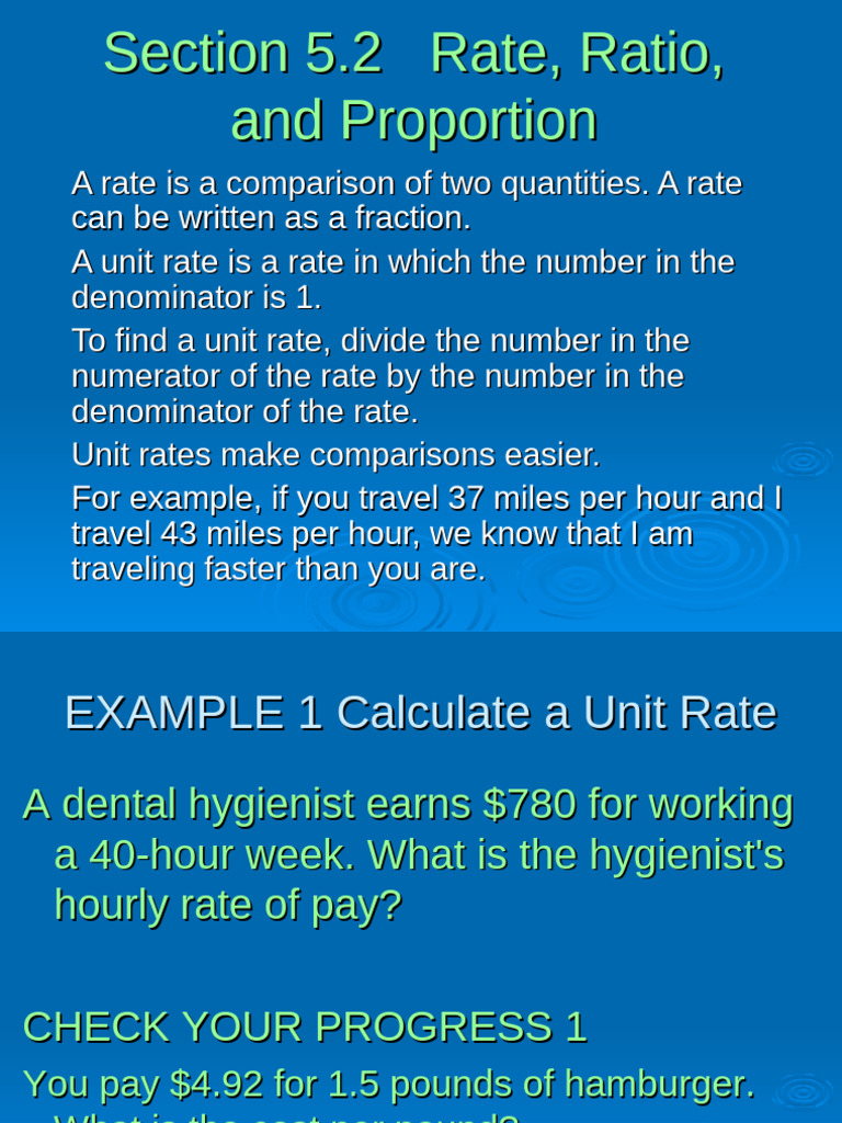 Rate, Ratio, and Proportion | PDF | Ratio | Salary