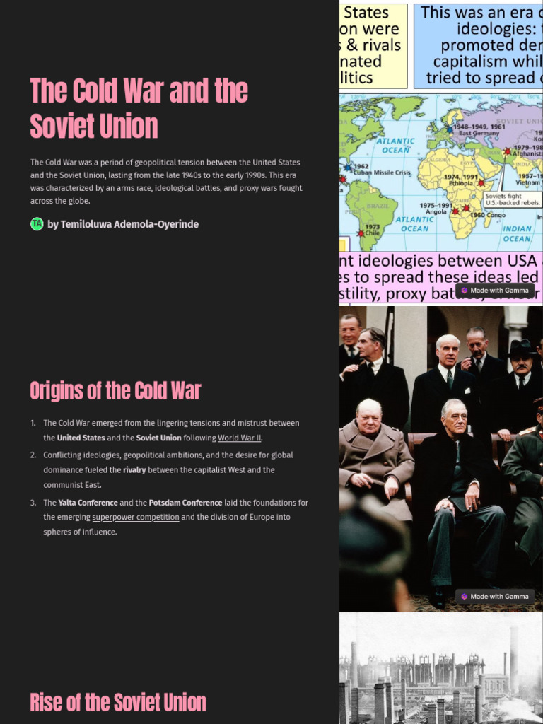 The Cold War and The Soviet Union | PDF | Soviet Union | World Politics