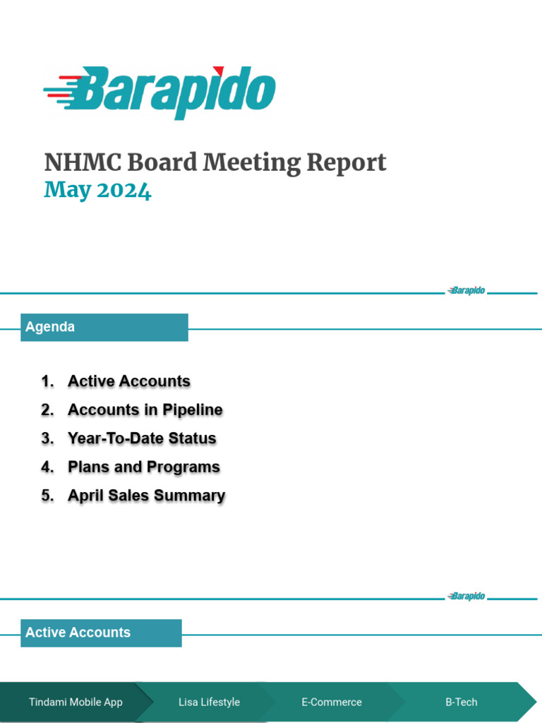 NHMC - Board Meeting Report - May 2024 | PDF | Economies | Supply Chain ...