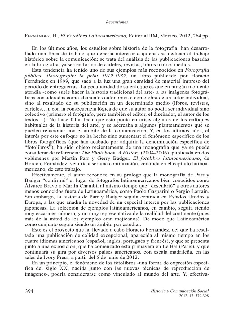 Horacio Fernandez El Fotolibro Latinoame | PDF | America latina